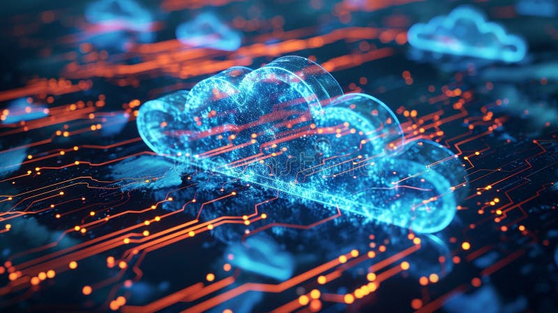 Advanced Cloud Technologies. Cloud Storage Stock Photo - Image of cloud ...