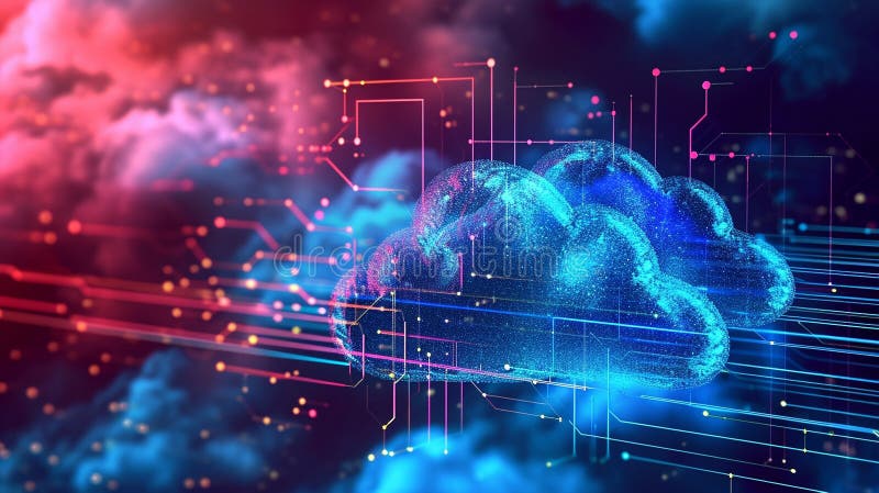 Advanced Cloud Technologies. Cloud Storage Stock Image - Image of icon ...