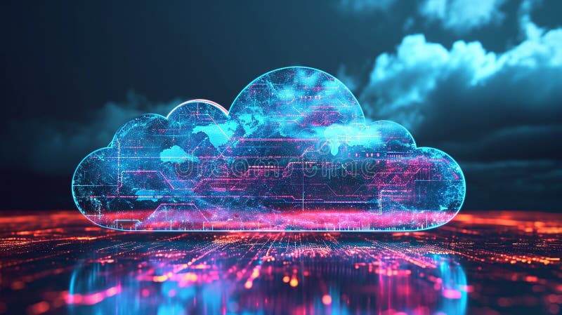 Advanced Cloud Technologies. Cloud Storage Stock Photo - Image of cloud ...