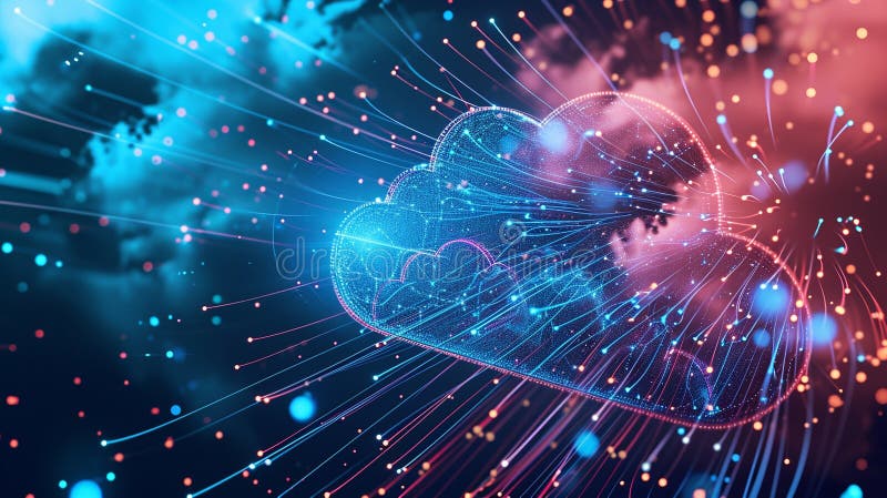 Advanced Cloud Technologies. Cloud Storage Stock Photo - Image of ...