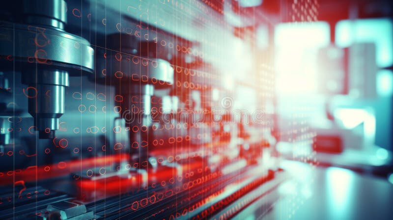 Advanced Cnc Machine Control Panel Showing Data and Graphs ...