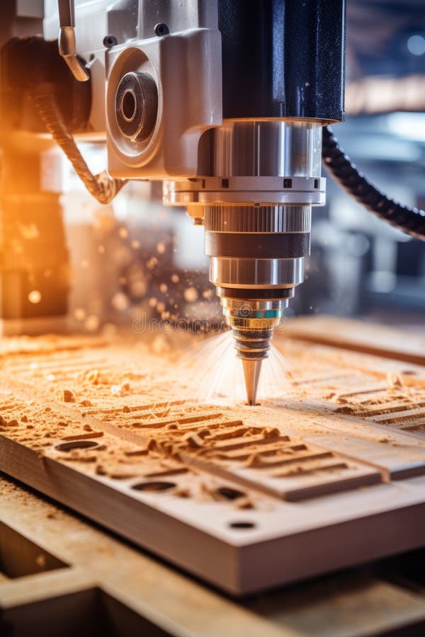 Advanced Cnc Machine Crafting Drone Body, Showcasing Precision ...