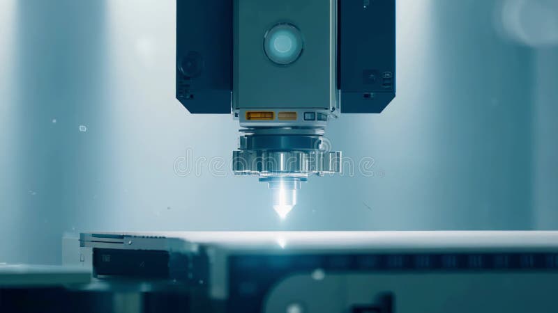 Advanced CNC Machine Precision Cutting Metal Surface in Industrial ...
