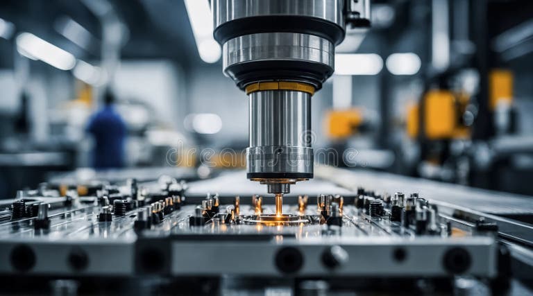 Advanced CNC Machining in a Modern Manufacturing Facility with ...