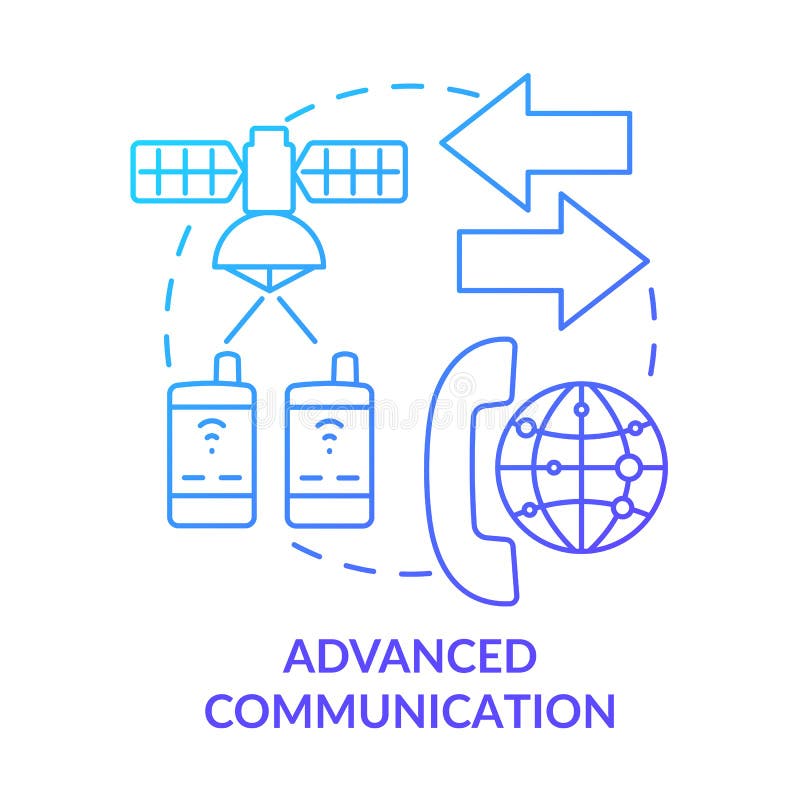 Advanced Communication Blue Gradient Concept Icon Stock Vector ...