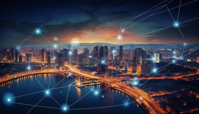 Communication Network Connection City Stock Illustrations – 31,605 ...