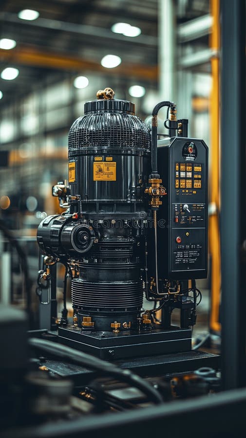 Advanced Compressor in Manufacturing Facility Stock Illustration ...