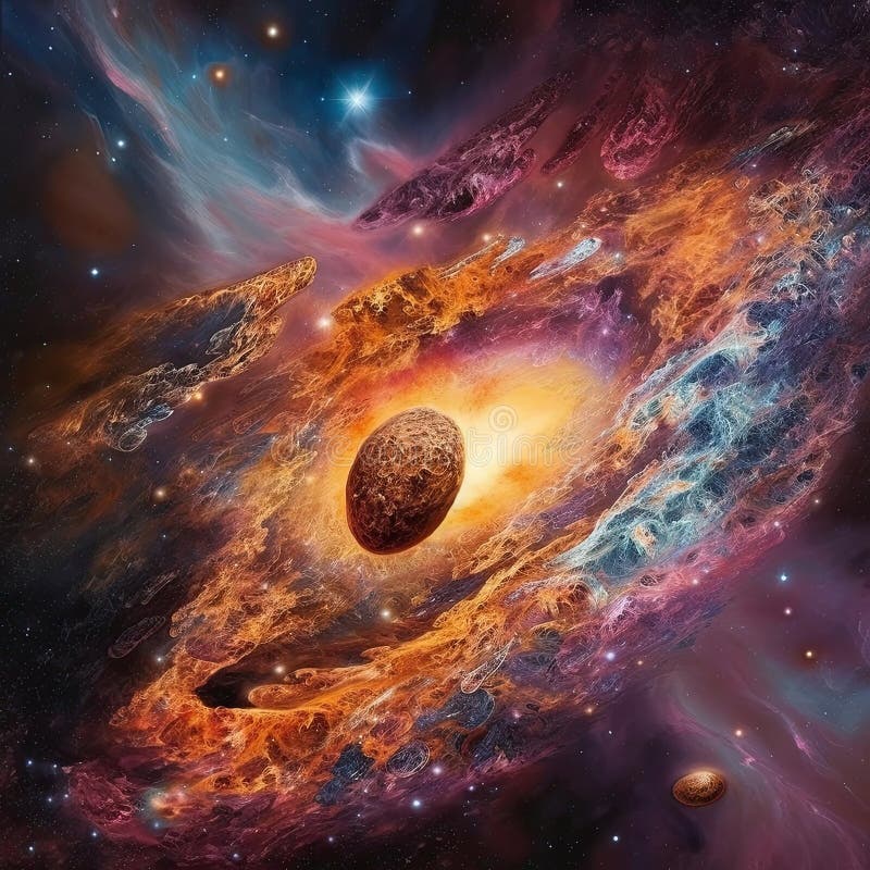 Visualization of Space, Space of Space, Planet in Space, the Galaxy ...