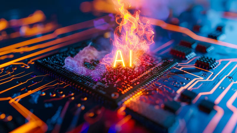Advanced Computer Processor Chip with AI Acceleration is Burning in ...