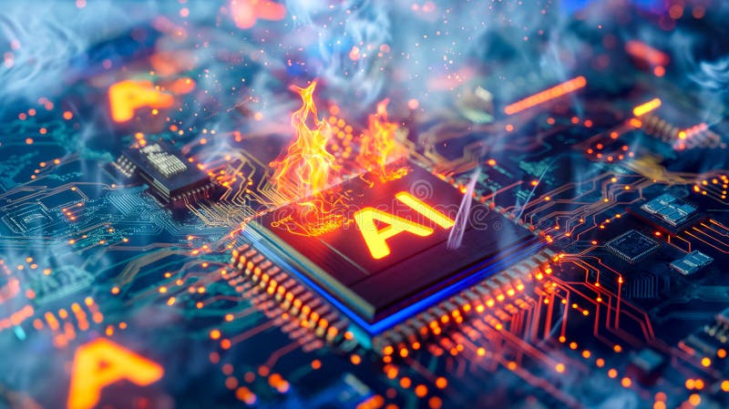 Advanced Computer Processor Chip with AI Acceleration is Burning in ...
