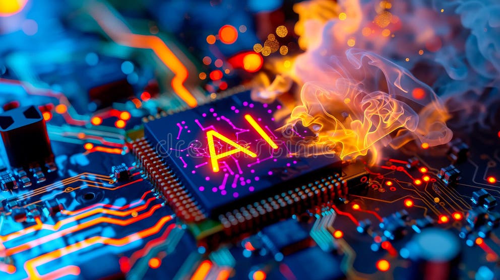Advanced Computer Processor Chip with AI Acceleration is Burning in ...