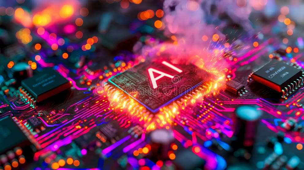 Advanced Computer Processor Chip with AI Acceleration is Burning in ...