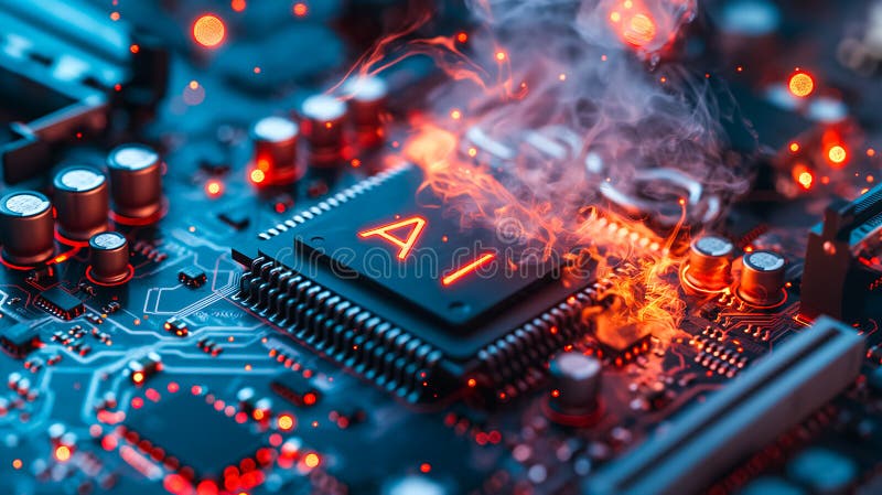 Advanced Computer Processor Chip with AI Acceleration is Burning in ...