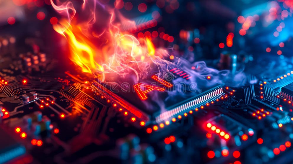Advanced Computer Processor Chip with AI Acceleration is Burning in ...