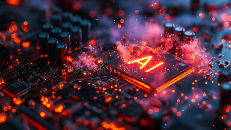 Advanced Computer Processor Chip with AI Acceleration is Burning in ...