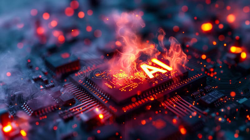 Advanced Computer Processor Chip with AI Acceleration is Burning in ...