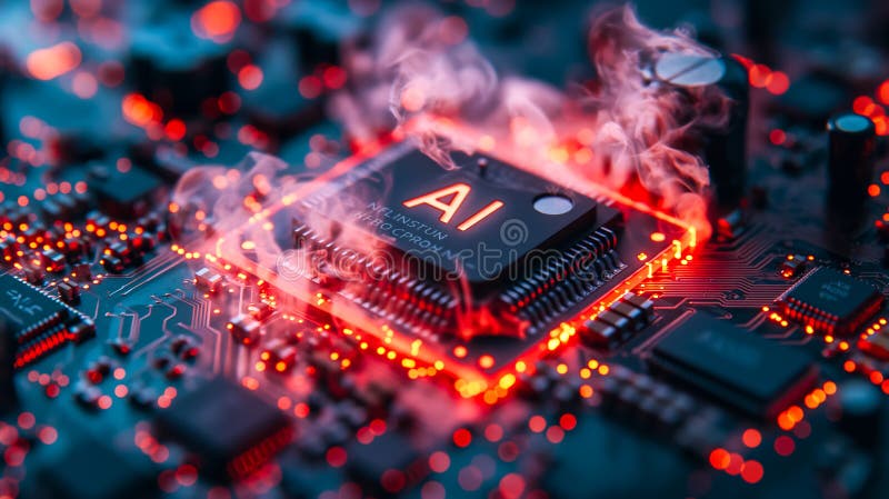 Advanced Computer Processor Chip with AI Acceleration is Burning in ...