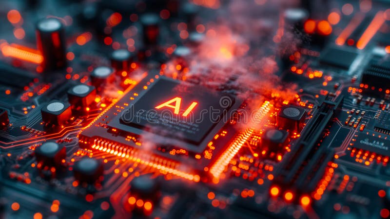 Advanced Computer Processor Chip with AI Acceleration is Burning in ...