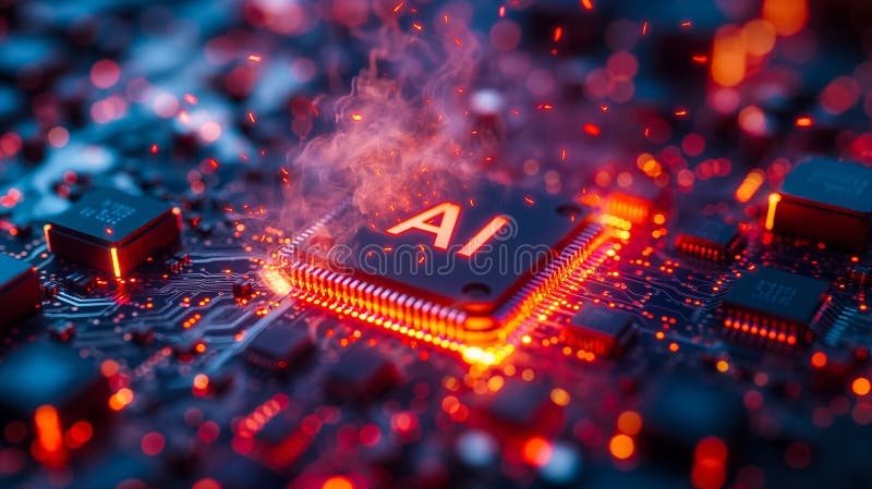 Advanced Computer Processor Chip with AI Acceleration is Burning in ...