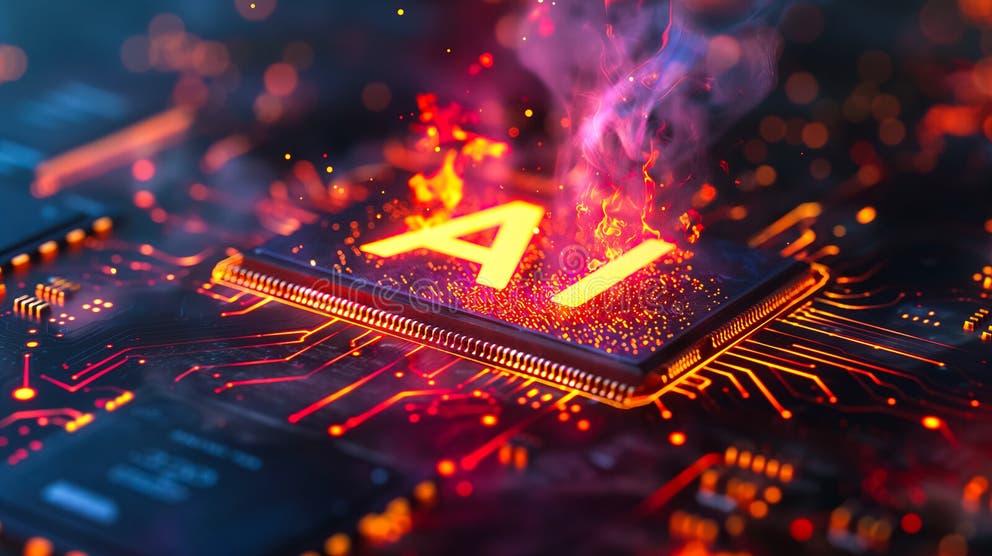 Advanced Computer Processor Chip with AI Acceleration is Burning in ...