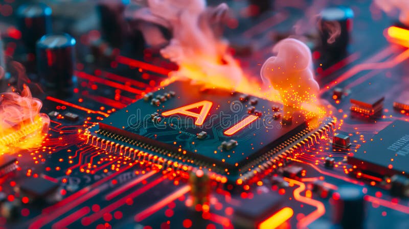 Advanced Computer Processor Chip with AI Acceleration is Burning in ...
