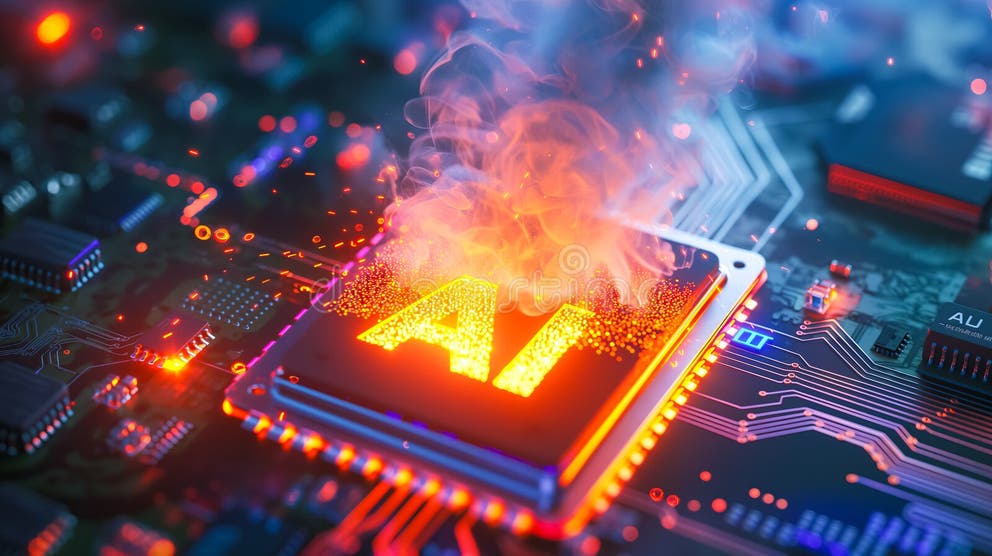 Advanced Computer Processor Chip with AI Acceleration is Burning in ...