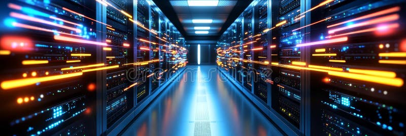 Advanced Computer System Infrastructure Hightech Data Center Digital ...