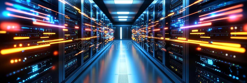 Advanced Computer System Infrastructure Hightech Data Center Digital ...