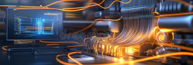 Advanced Computing System Architecture Closeup of a Complex ...