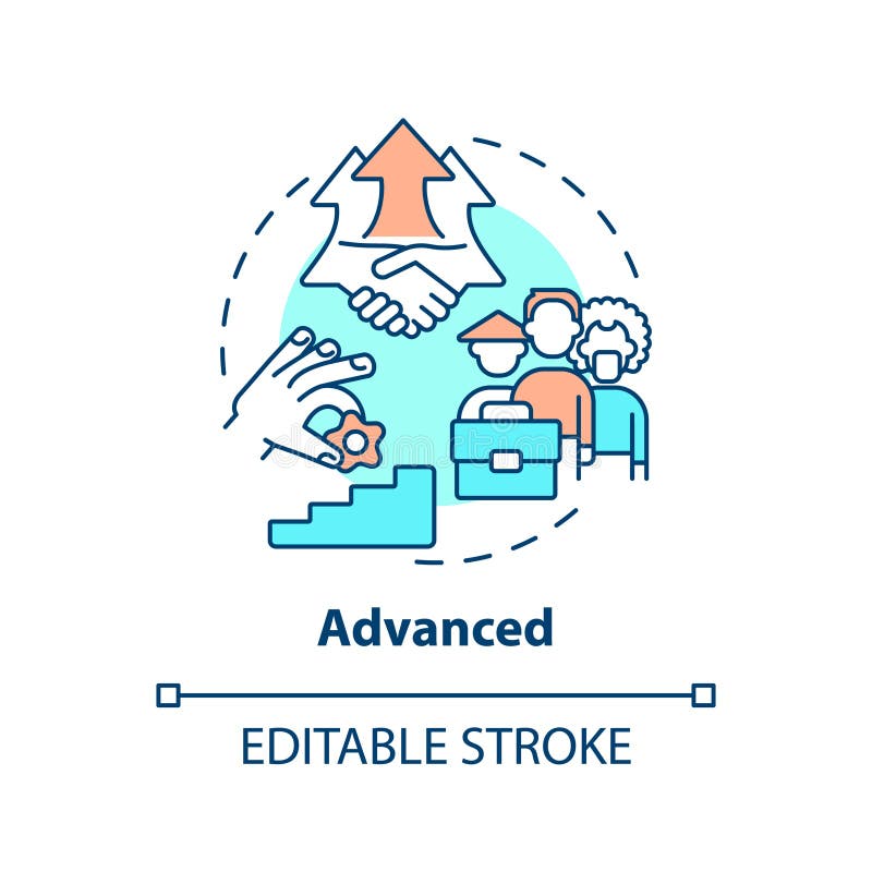 Advanced Level Concept Icon Stock Vector - Illustration of online ...