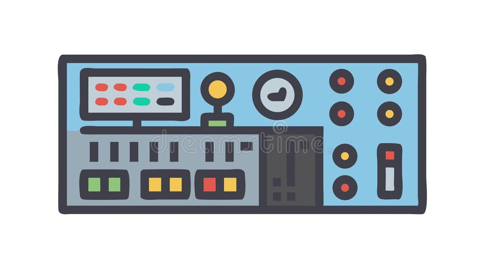Advanced Control Panel and Industrial Interface, Vector Design Generative AI Stock Vector ...