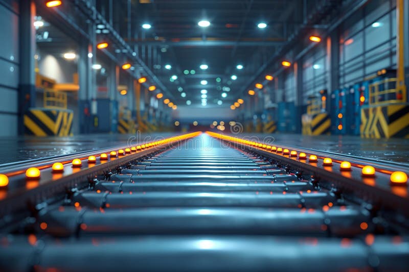 Advanced Conveyor Belt System in Modern Warehouse for Efficient ...