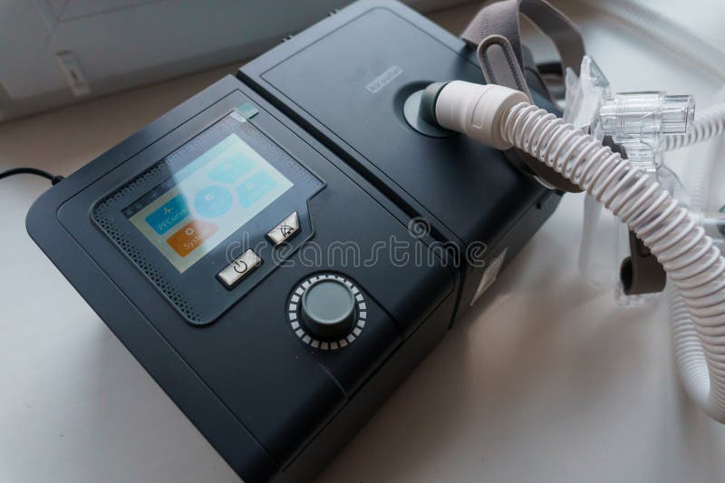 Advanced CPAP Machine for Sleep Apnea Therapy Stock Image - Image of ...