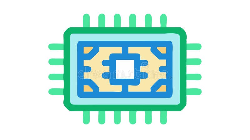 Advanced CPU Chip, Computing Power, Digital Innovation, Vector Design ...