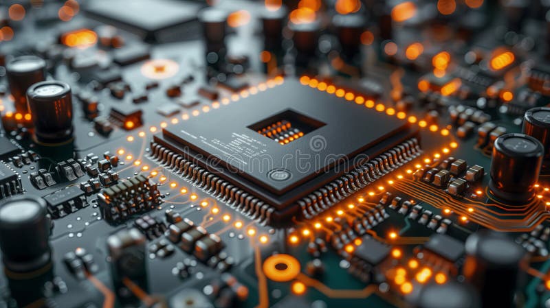 Advanced CPU in the Motherboard Stock Photo - Image of highperformance ...