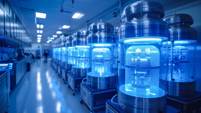 Advanced Cryogenic Storage System with Illuminated Chambers in a Tech ...