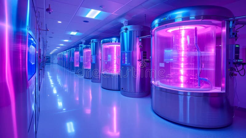 Advanced Cryogenic Storage System with Illuminated Chambers in a Tech ...