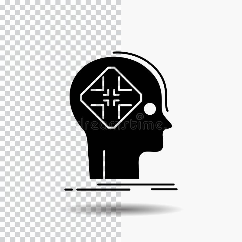 Advanced, Cyber, Future, Human, Mind Glyph Icon on Transparent ...