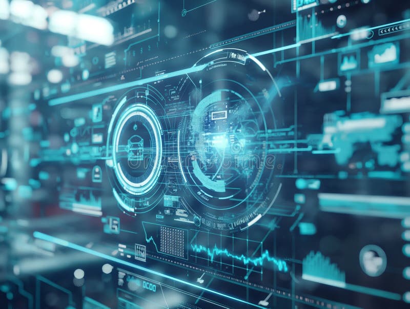 Advanced Cybersecurity Interface Concept Stock Image - Image of ...