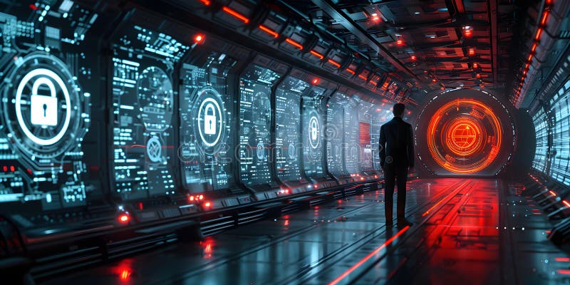 Advanced Cybersecurity Protecting Identity And Data With Encryption Firewalls And Passwords Stock