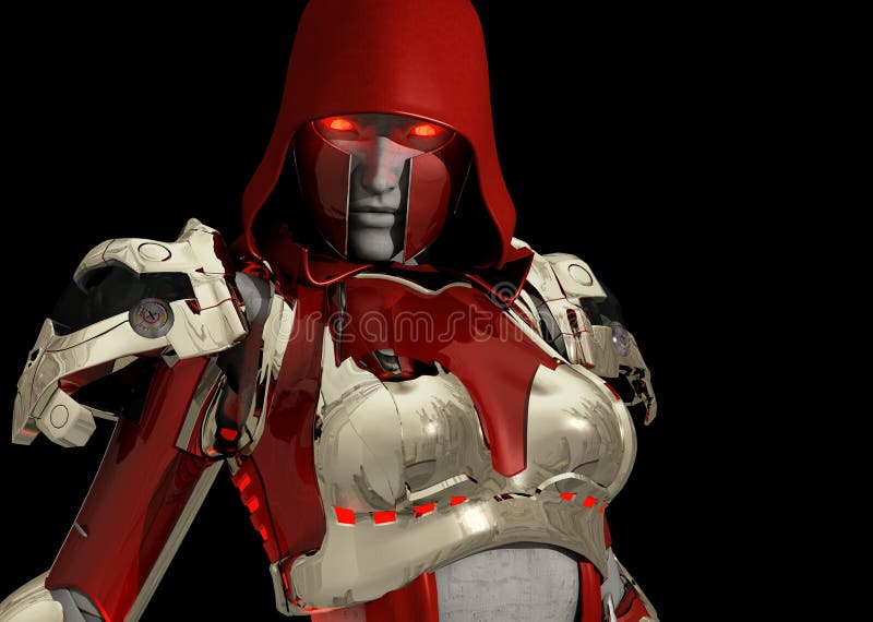 Cyborg character stock illustration. Illustration of science - 18698354