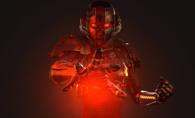 Advanced cyborg soldier stock illustration. Illustration of object ...