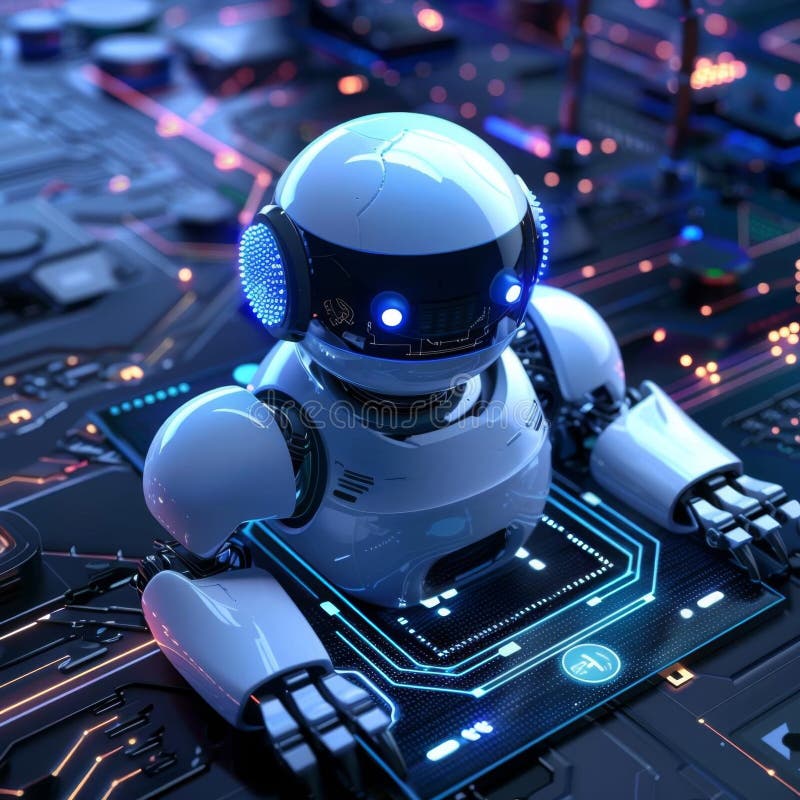 196 Advanced 3D Cartoon AI Cybersecurity System Scanning for Malware ...