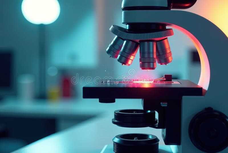 Advanced 3D Microscope Rendering Detailed Visualization of Microscopic ...