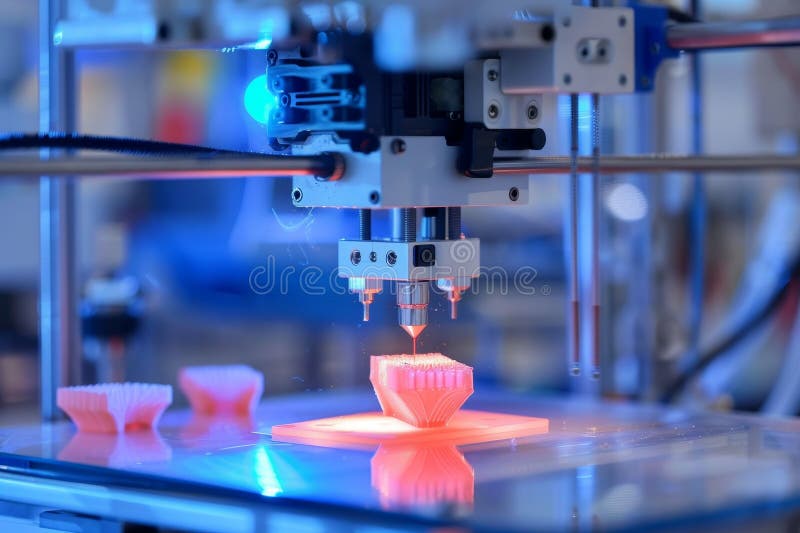 Advanced 3D Printer Fabricating Custom Implants in a High-tech Factory ...