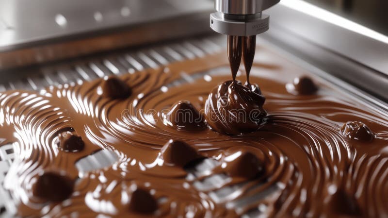 Advanced 3D Printer Precisely Creates Gourmet Chocolate Swirls. Robotic ...
