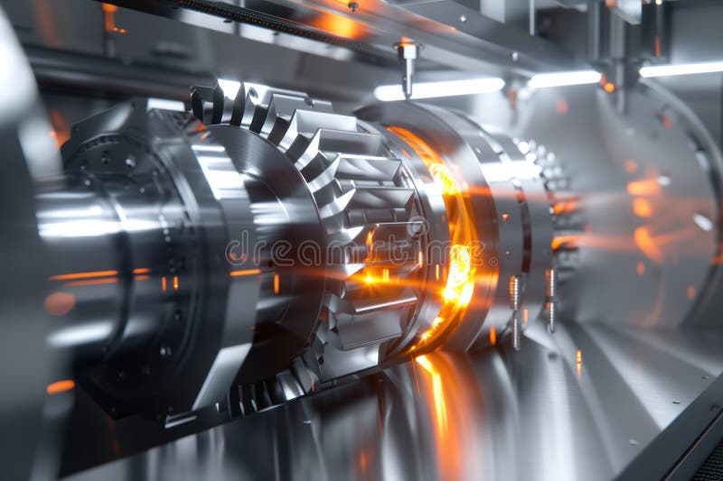 Advanced 3D Printing of Metallic Turbine Components with Precision Laser Technology Stock Image ...