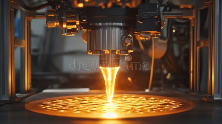 Advanced 3D Printing Process Creating Intricate Designs in a Modern ...