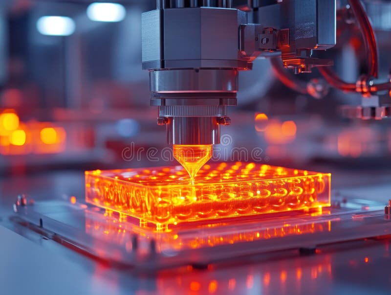 Advanced 3d Printing Technology in Action: High-precision Manufacturing Process Stock ...