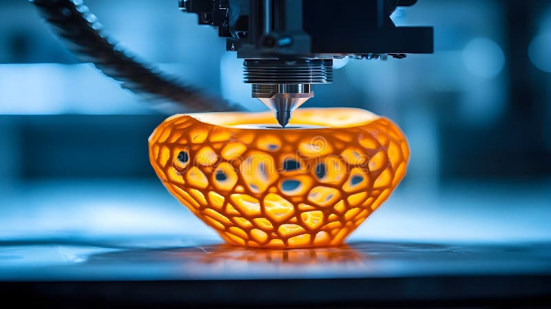 3D Printing in Action stock illustration. Illustration of artwork ...